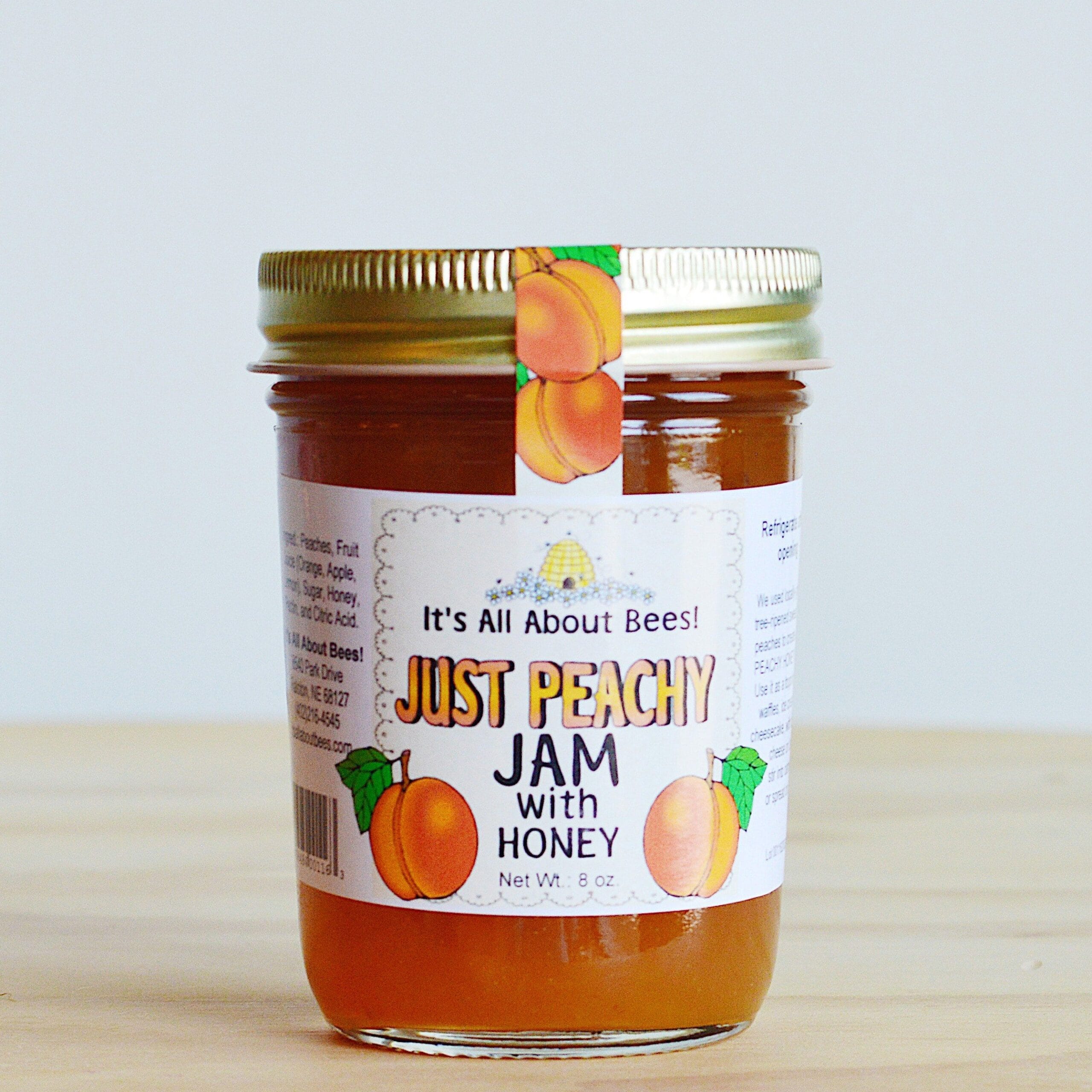 It's All About Bees! Just Peachy Jam - Made in Omaha